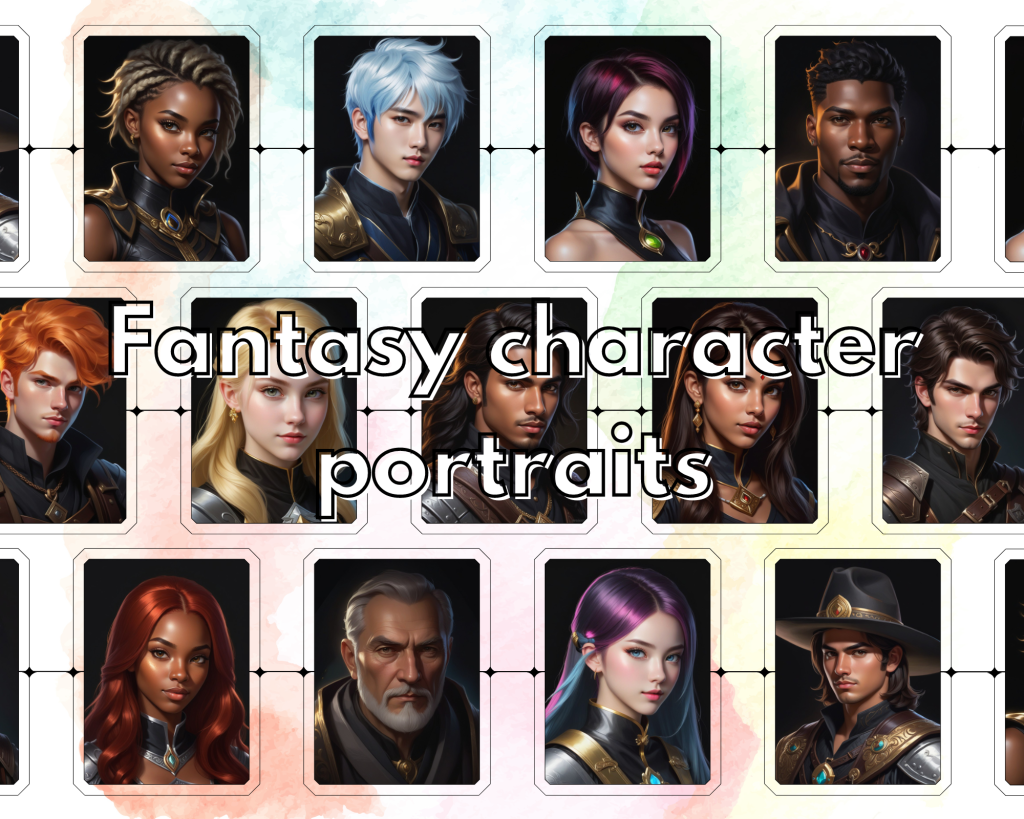Fantasy RPG Character Portrait Icon Pack – Over 120 Diverse Icons (512× ...