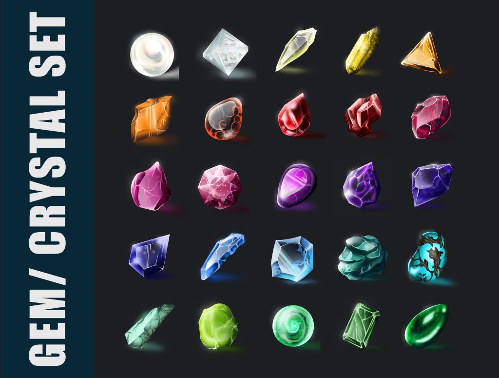 2D Crystal and Gem Set – Godot Assets Marketplace