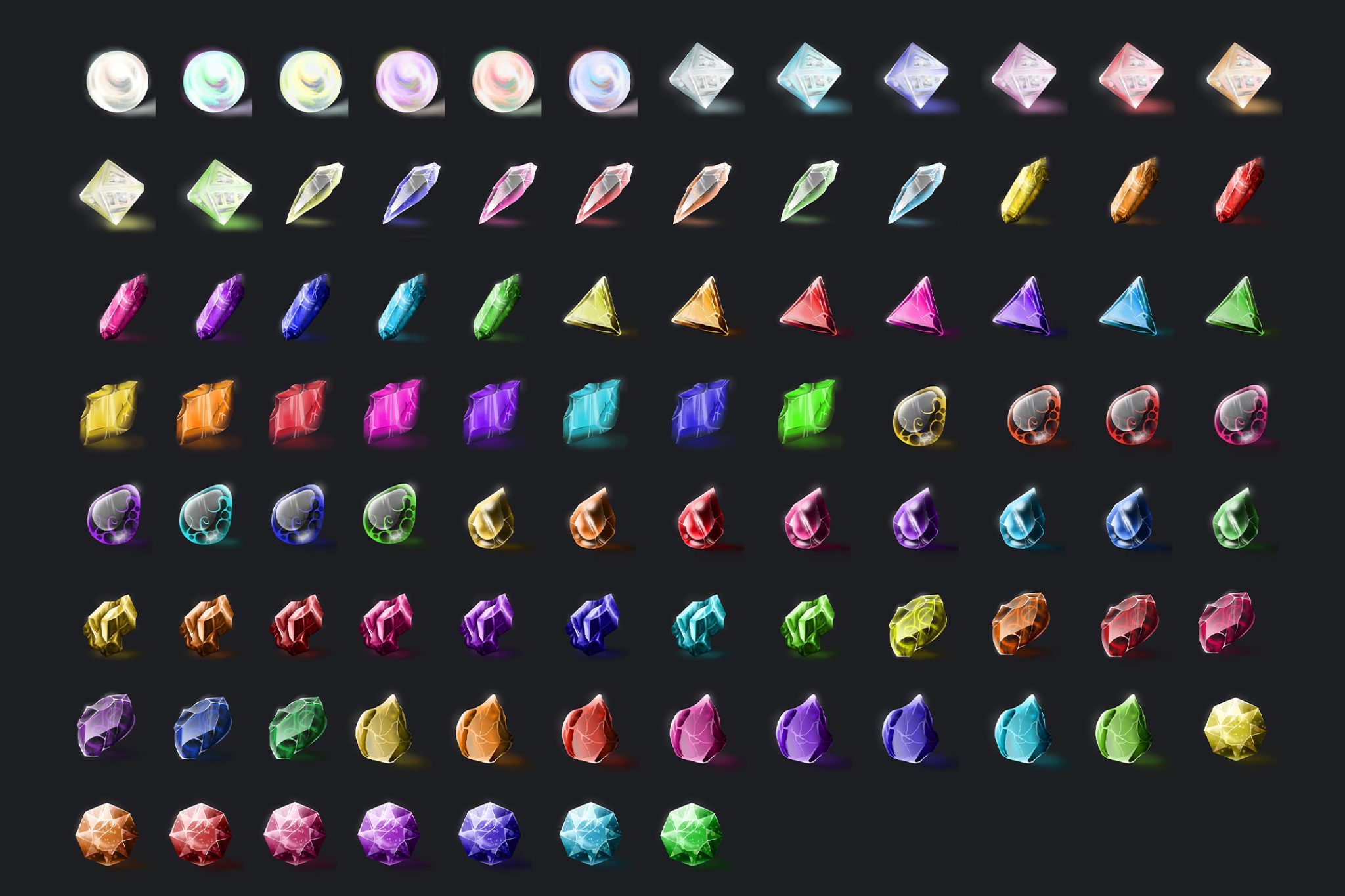 2D Crystal and Gem Set – Godot Assets Marketplace