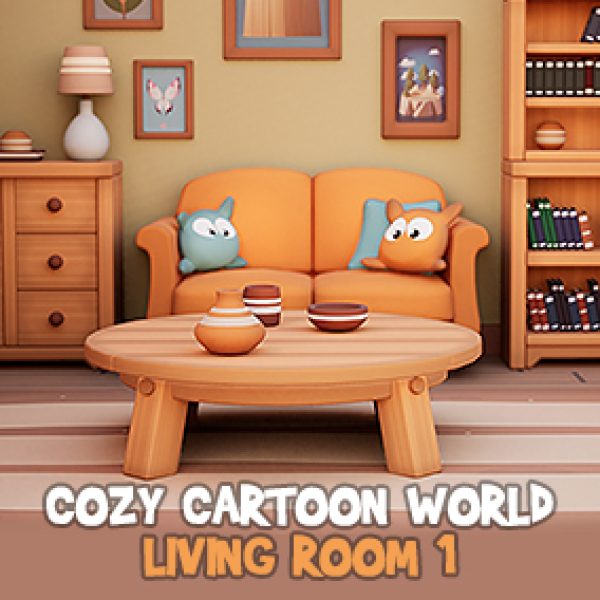 Cozy Cartoon World Living Room 01 – Godot Assets Marketplace