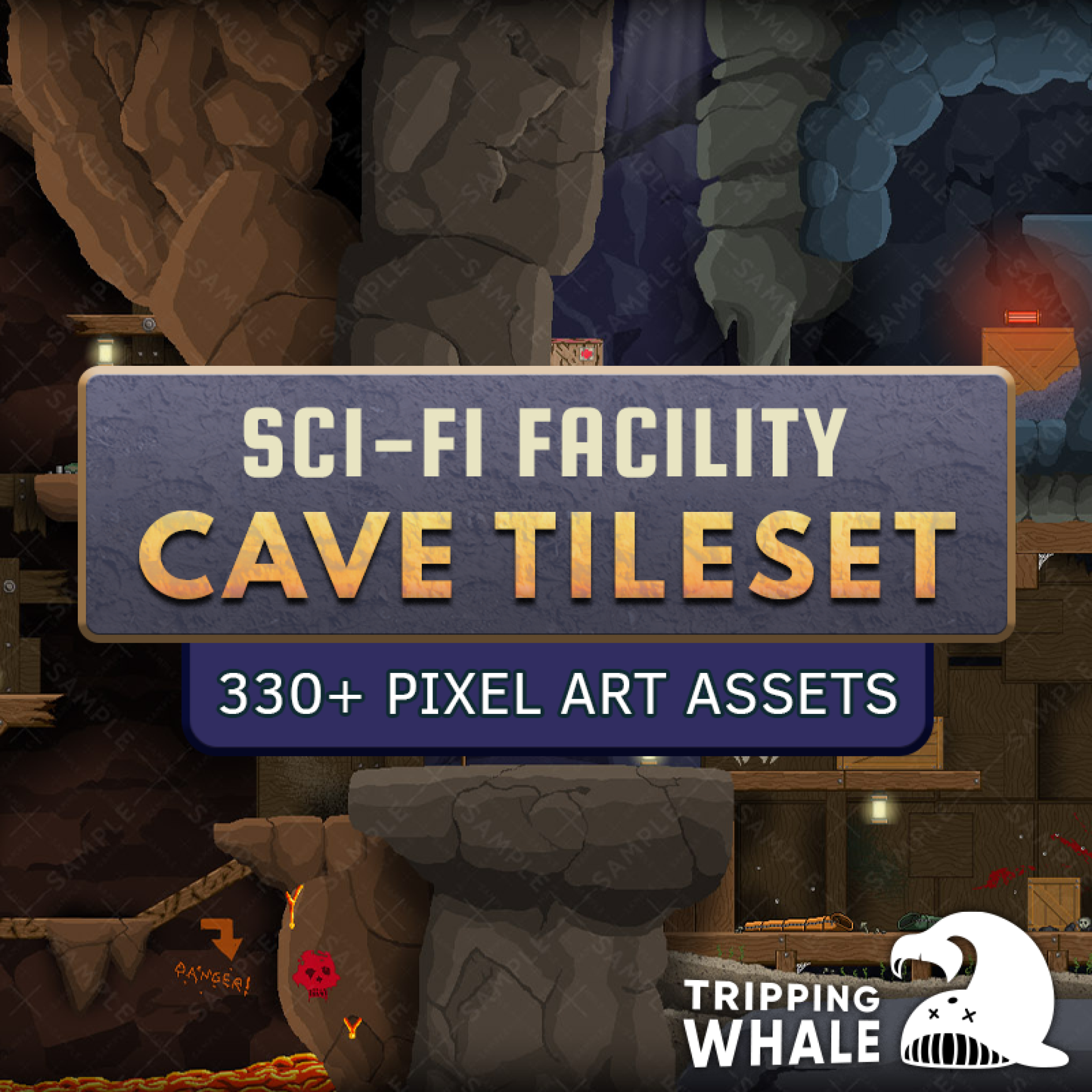 2D Cave Tileset: Sci-fi Facility – Hand-drawn pixel art sprites – Godot ...
