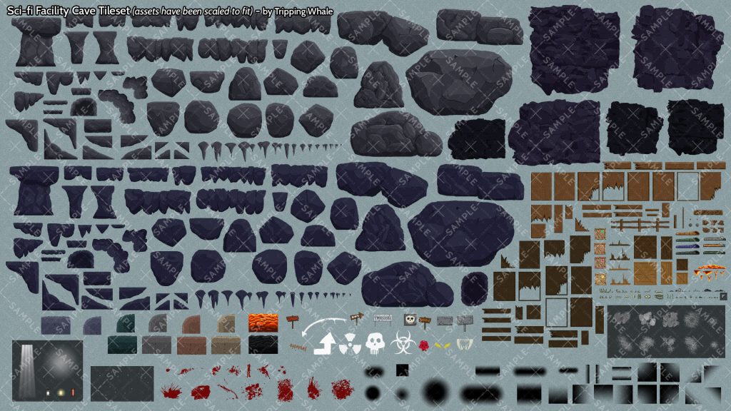 2D Cave Tileset: Sci-fi Facility – Hand-drawn pixel art sprites – Godot ...