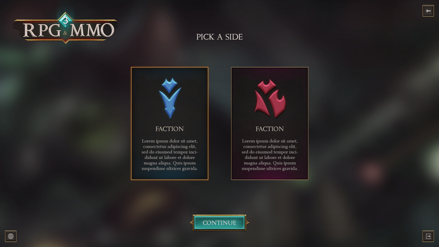 RPG & MMO THREE – PC & Mobile UI – Godot Assets Marketplace