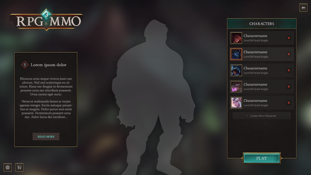 RPG & MMO THREE – PC & Mobile UI – Godot Assets Marketplace