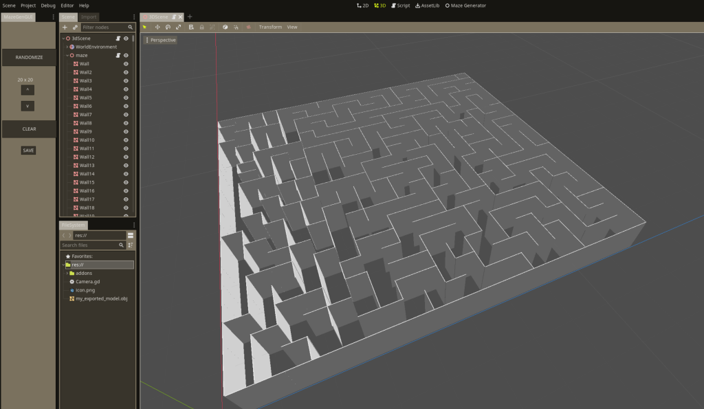 Godot 3.5+ Maze Generator 3D – Godot Assets Marketplace