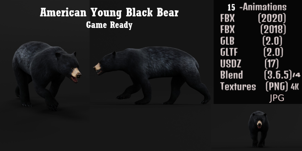American Black Bear – Godot Assets Marketplace