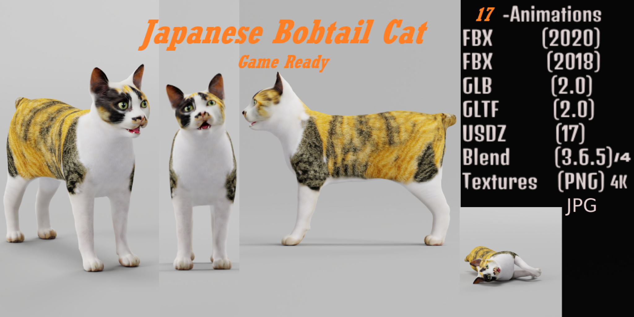 Japanese Bobtail Cat – Godot Assets Marketplace
