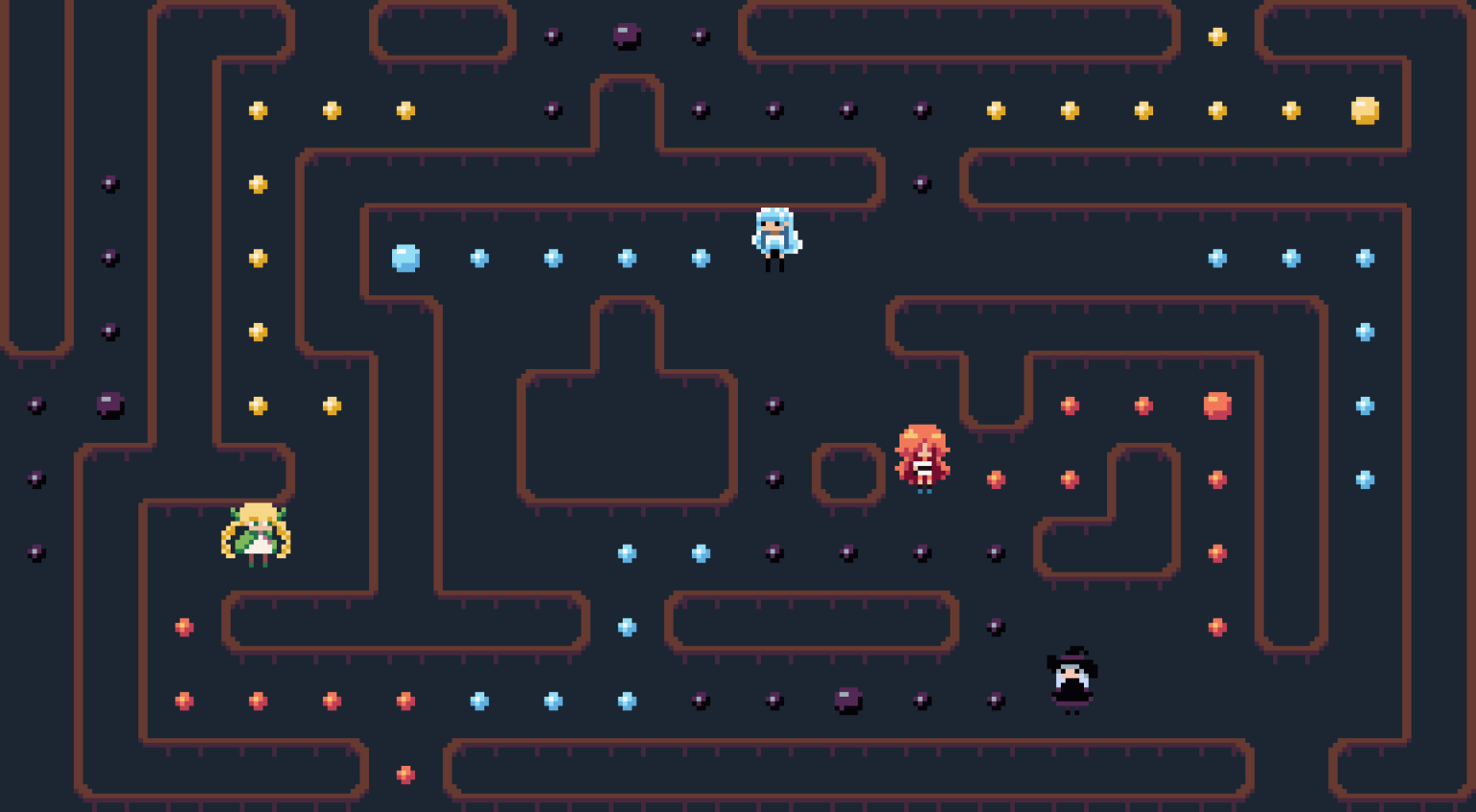 16×16 pac-man like pixel art tileset – Godot Assets Marketplace