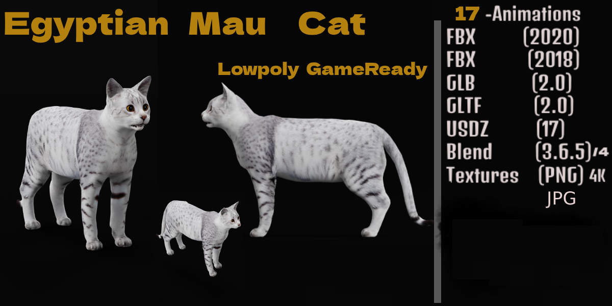 Egyptian Mau Cat – Godot Assets Marketplace