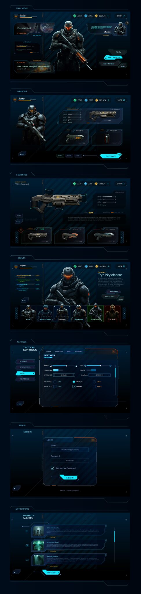 SCI-FI GAME GUI ASSET PACK – Eclipse Protocol – Godot Assets Marketplace