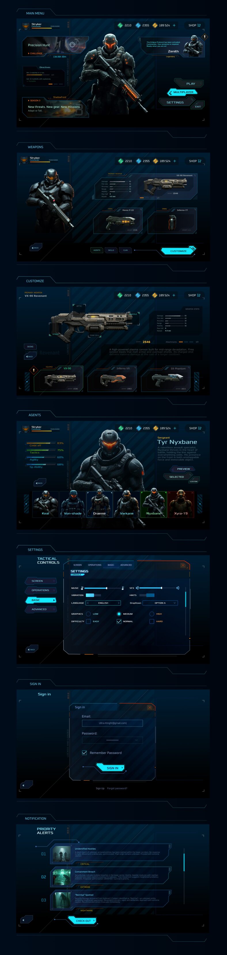 SCI-FI GAME GUI ASSET PACK – Eclipse Protocol – Godot Assets Marketplace